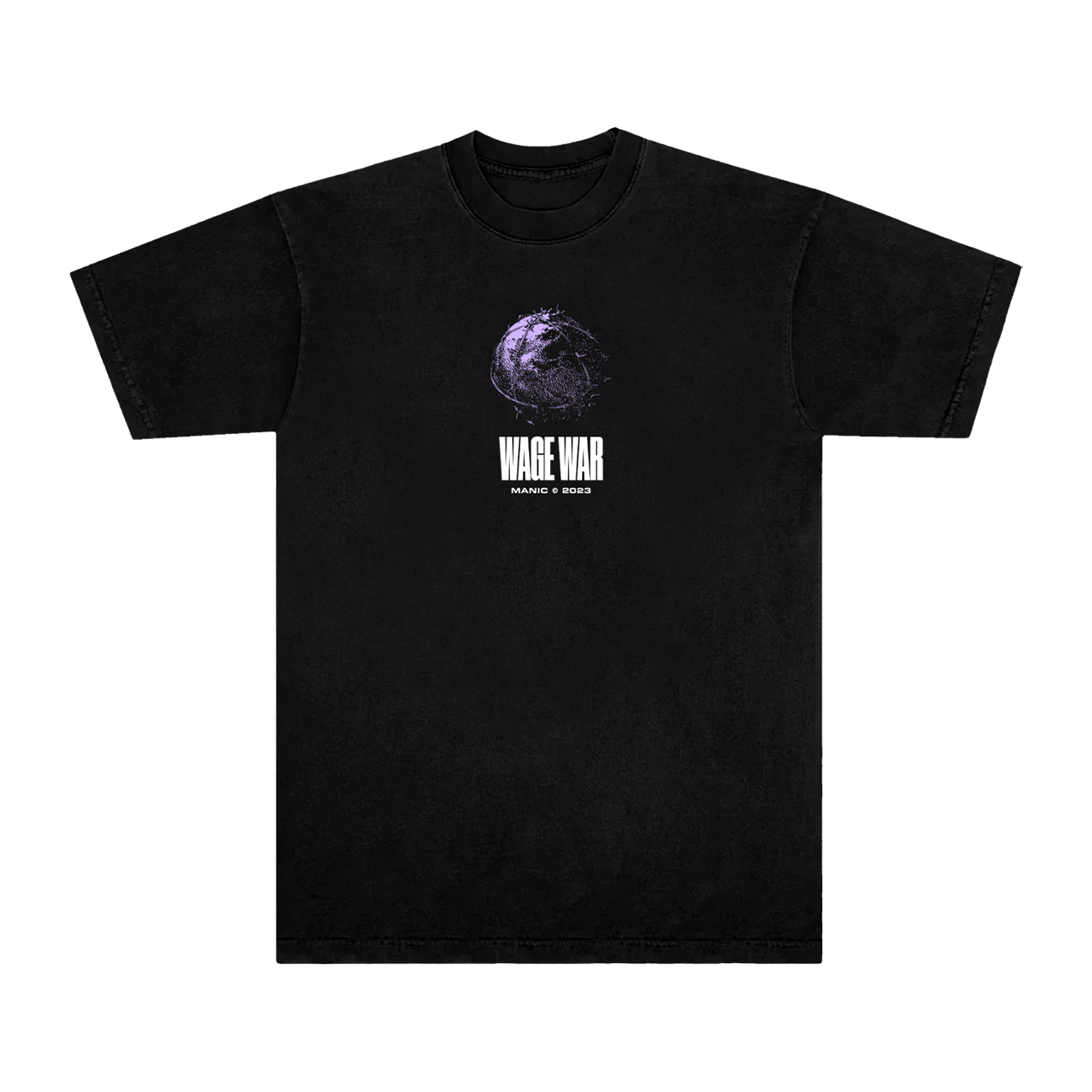 Barbed Wire Globe Tee (Black) – Wage War